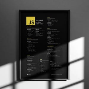 Javascript Cheat Sheet Js Coding Guide Javascript Syntax Chart Poster JS Beginner Tips JS Web ...