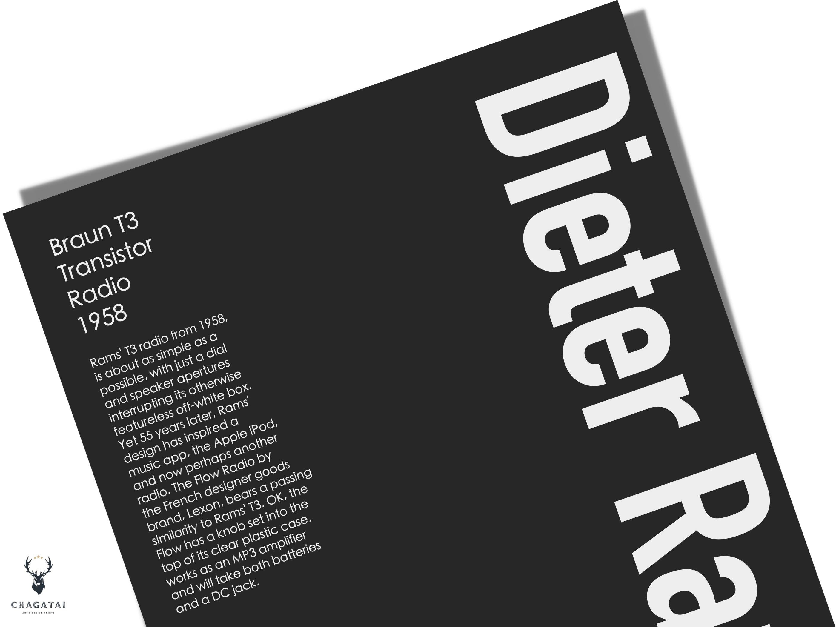 Dieter Rams Poster Apple Design Print UX Designer Poster Braun Graphic ...