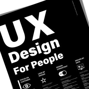 UX Design for People Poster UX Design Phases Printable Poster Dieter ...