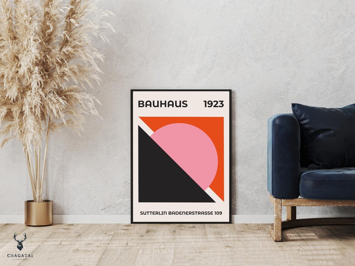 Bauhaus Printable Art Poster Home Decor Bohemian Geometric - Etsy