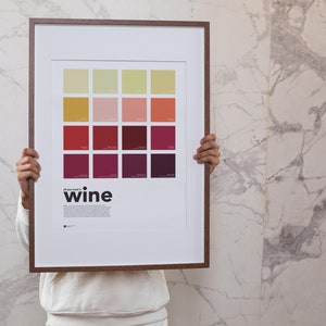 Wine Color Chart Print Wine Wall Art Printable All You Need is Wine ...