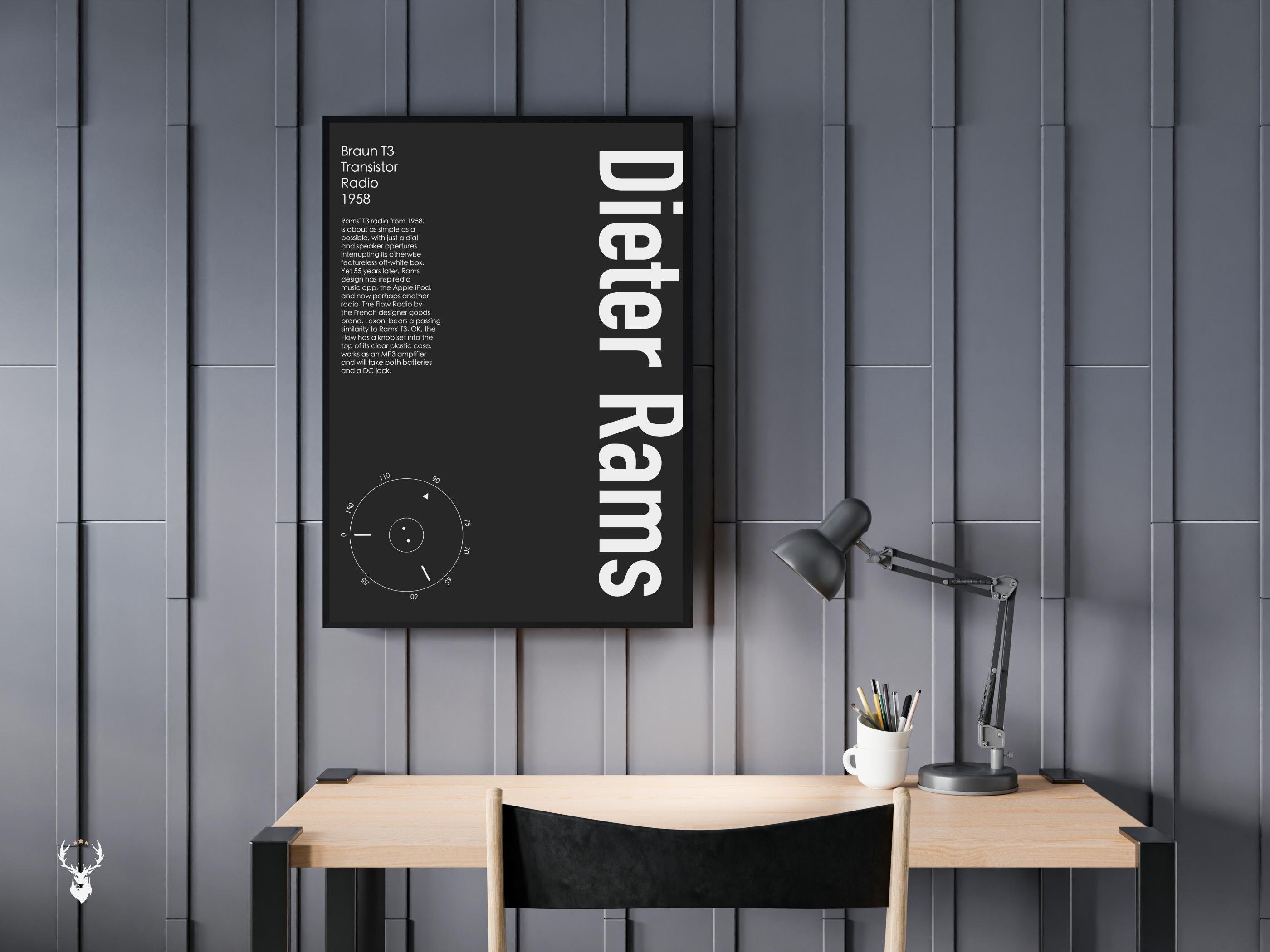 Dieter Rams Poster Apple Design Print UX Designer Poster Braun Graphic ...