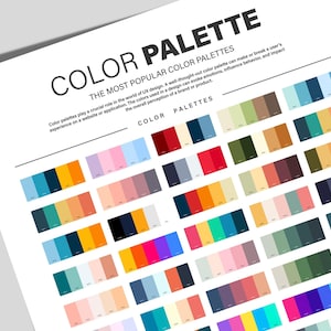 UX Design Color Palette Ideas UX Designers Color Palette Print Poster ...
