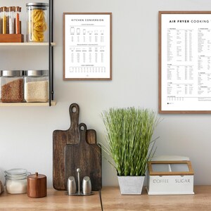 Air Fryer Cooking Times Cheat Sheet Print Kitchen Wall Art Air Fryer ...