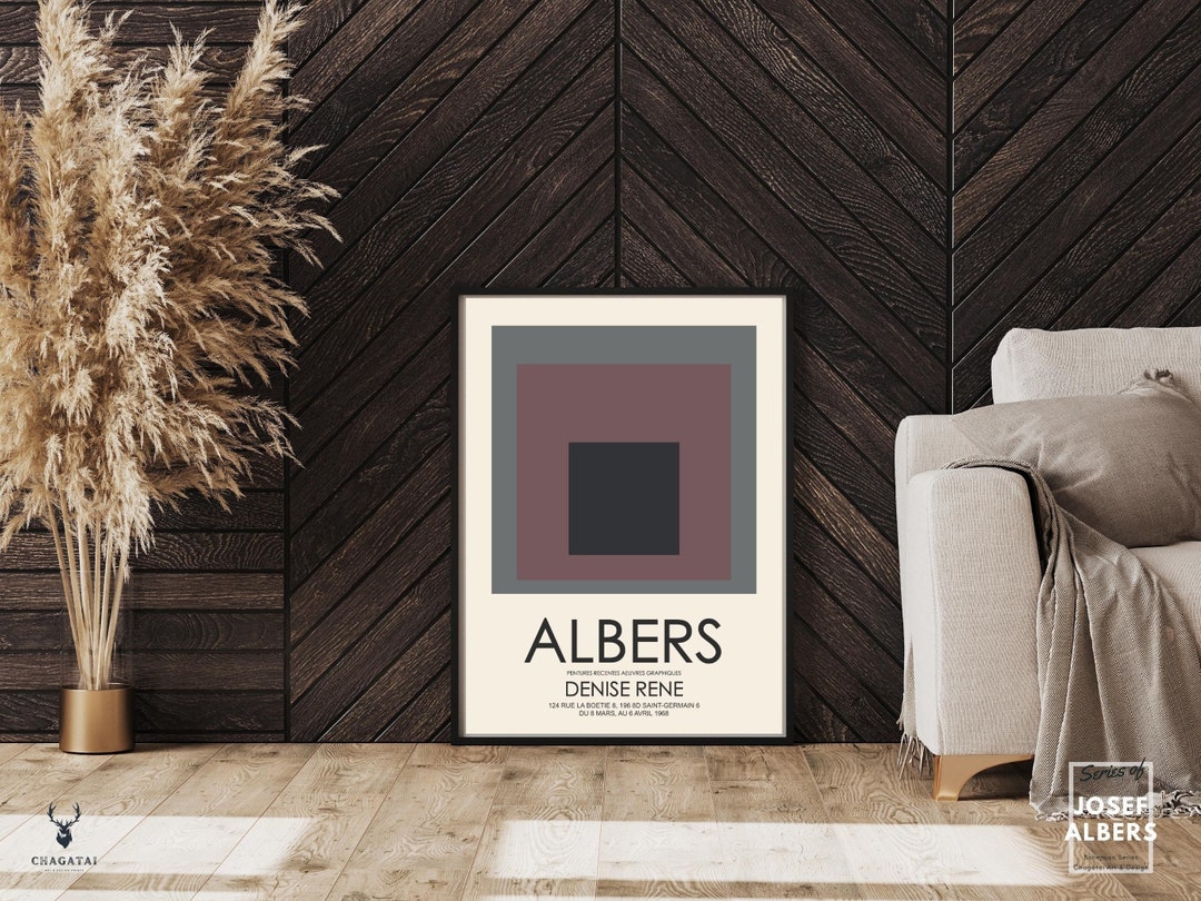 Josef Albers Nested Squares Vintage Printable Art Albers Museum Art ...