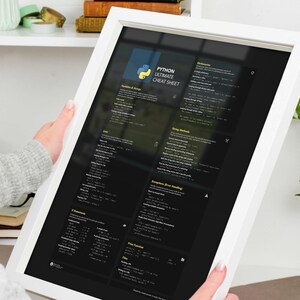 Python Cheat Sheet Python Coding Poster Learn Python Quick Reference ...