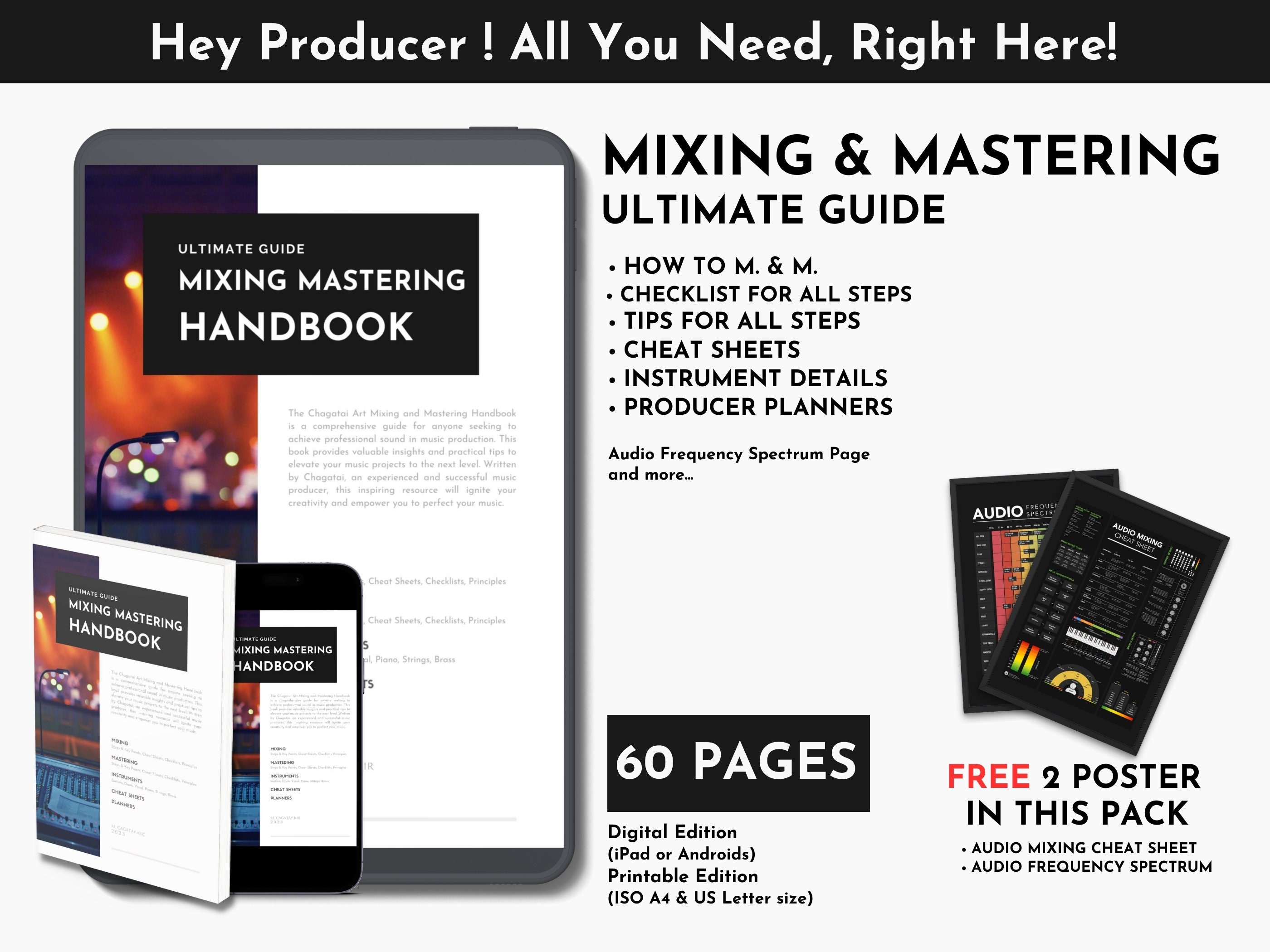 Audio Mixing Mastering Ultimate Pack, Mastering Handbook Producer Cheat ...