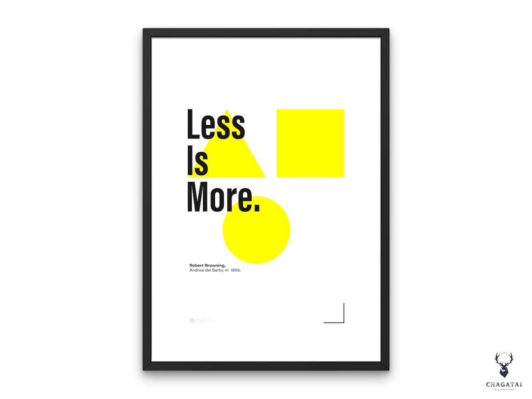 Less is More Print UI UX Designer Gift Office Wall Decor Thinking ...