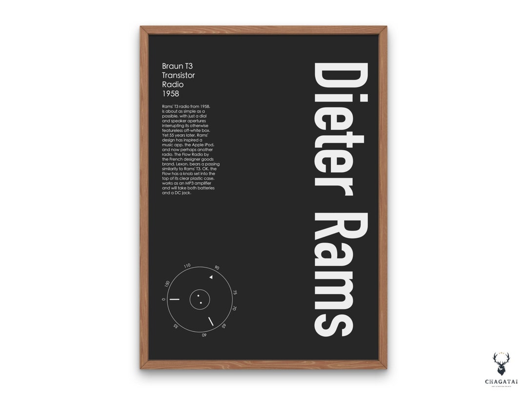 Dieter Rams Poster Apple Design Print UX Designer Poster Braun Graphic ...