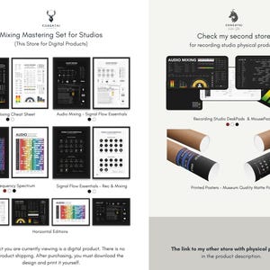 Audio Frequency Spectrum Poster Music Mixing Print Music Cheat Sheet ...