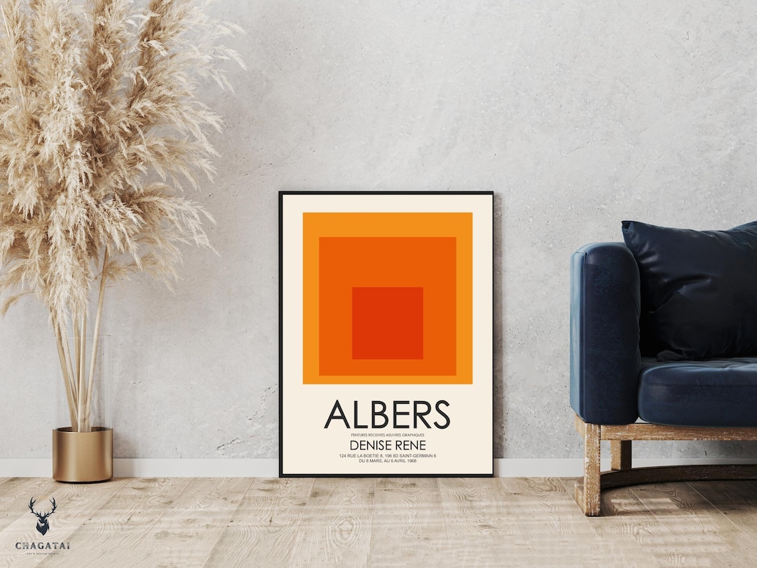 Josef Albers Poster Nested Squares Printable Art Bohemian Albers Museum ...