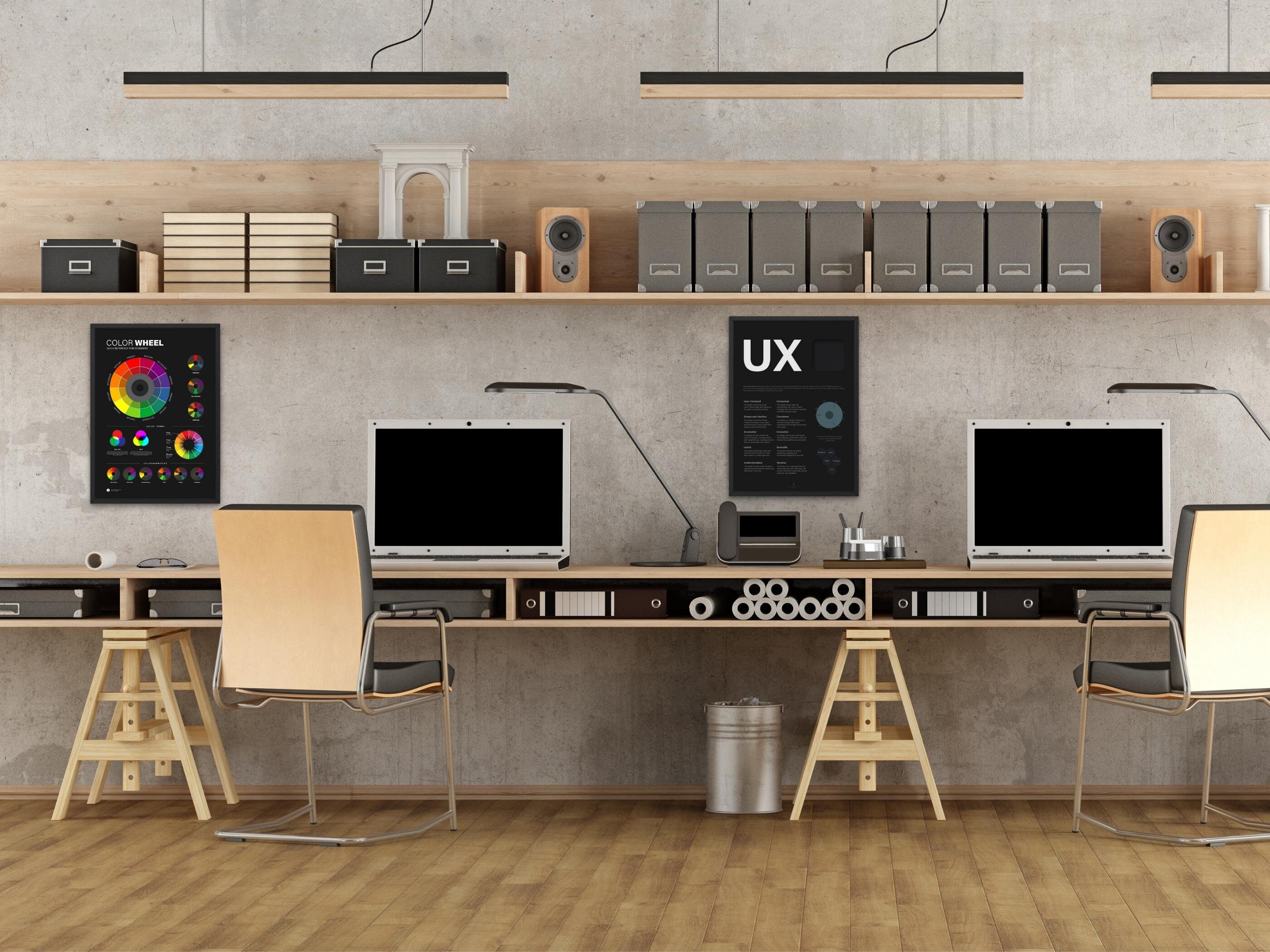 Color Wheel Poster Print Color Wheel Poster RGB CMYK Colors UX ...