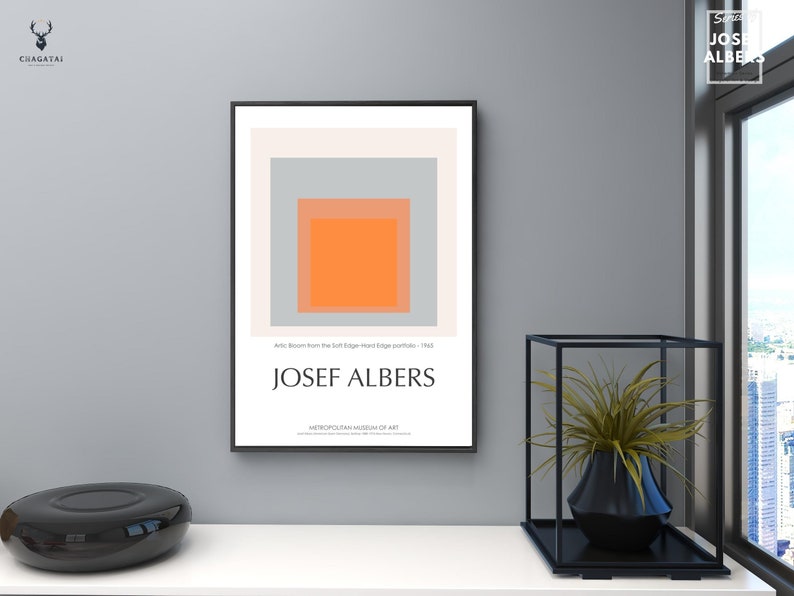 Josef Albers Print Nested Squares Museum Art Printable Albers - Etsy