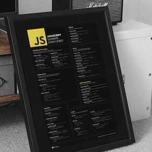 Javascript Cheat Sheet Js Coding Guide Javascript Syntax Chart Poster JS Beginner Tips JS Web ...
