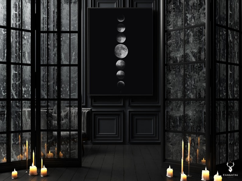 Phases of the Moon Poster Moon Phases Astronomy Poster Moon - Etsy