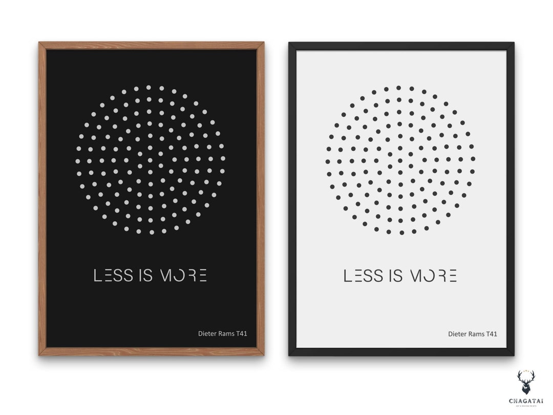 Less is More Poster Dieter Rams Print UX Designer Gift Digital Download ...