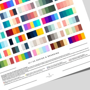 UX Design Color Palette Ideas UX Designers Color Palette Print Poster ...