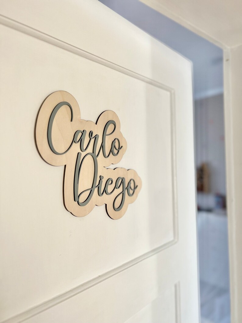 Wooden Door Sign With Name Name Sign for Children's Room - Etsy