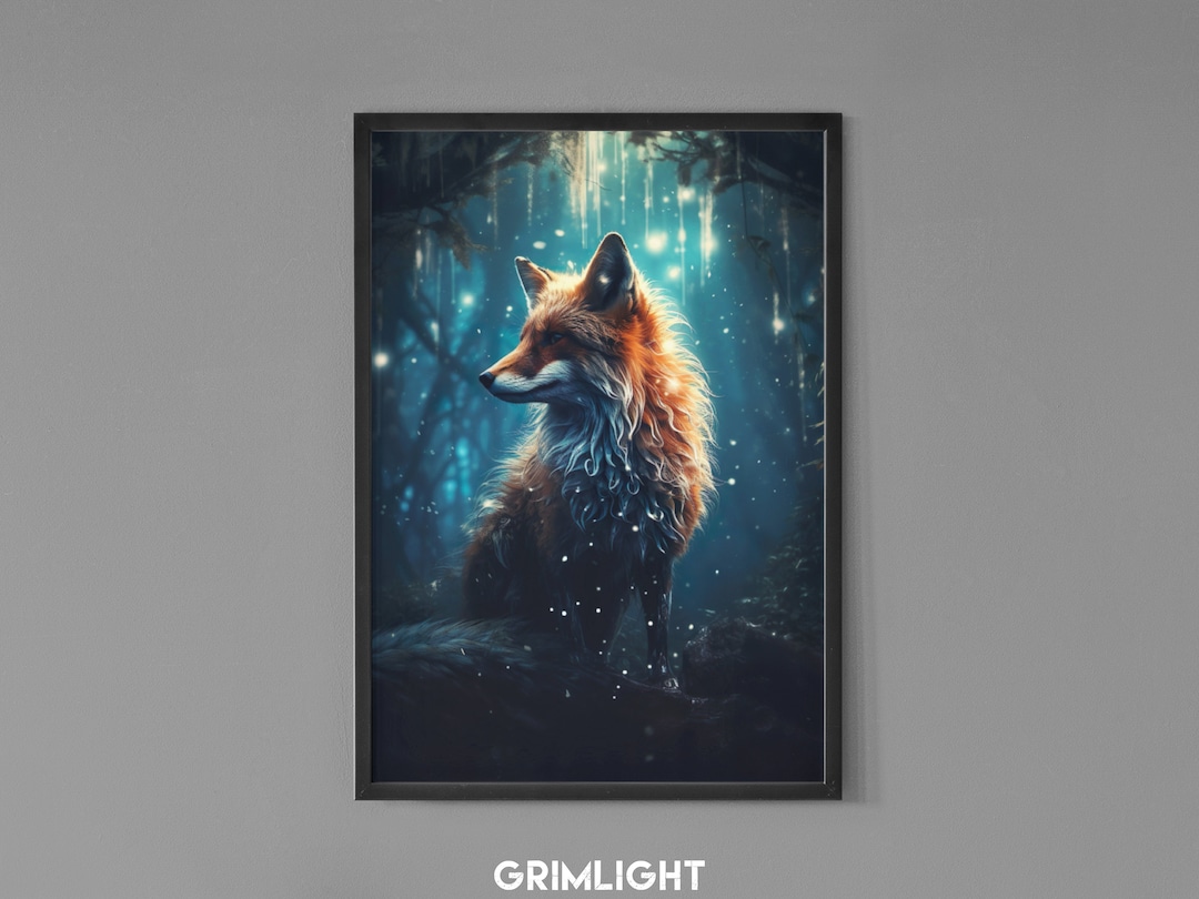 Enchanting Vulpine Magical Fox Digital Art Spirit Animal - Etsy