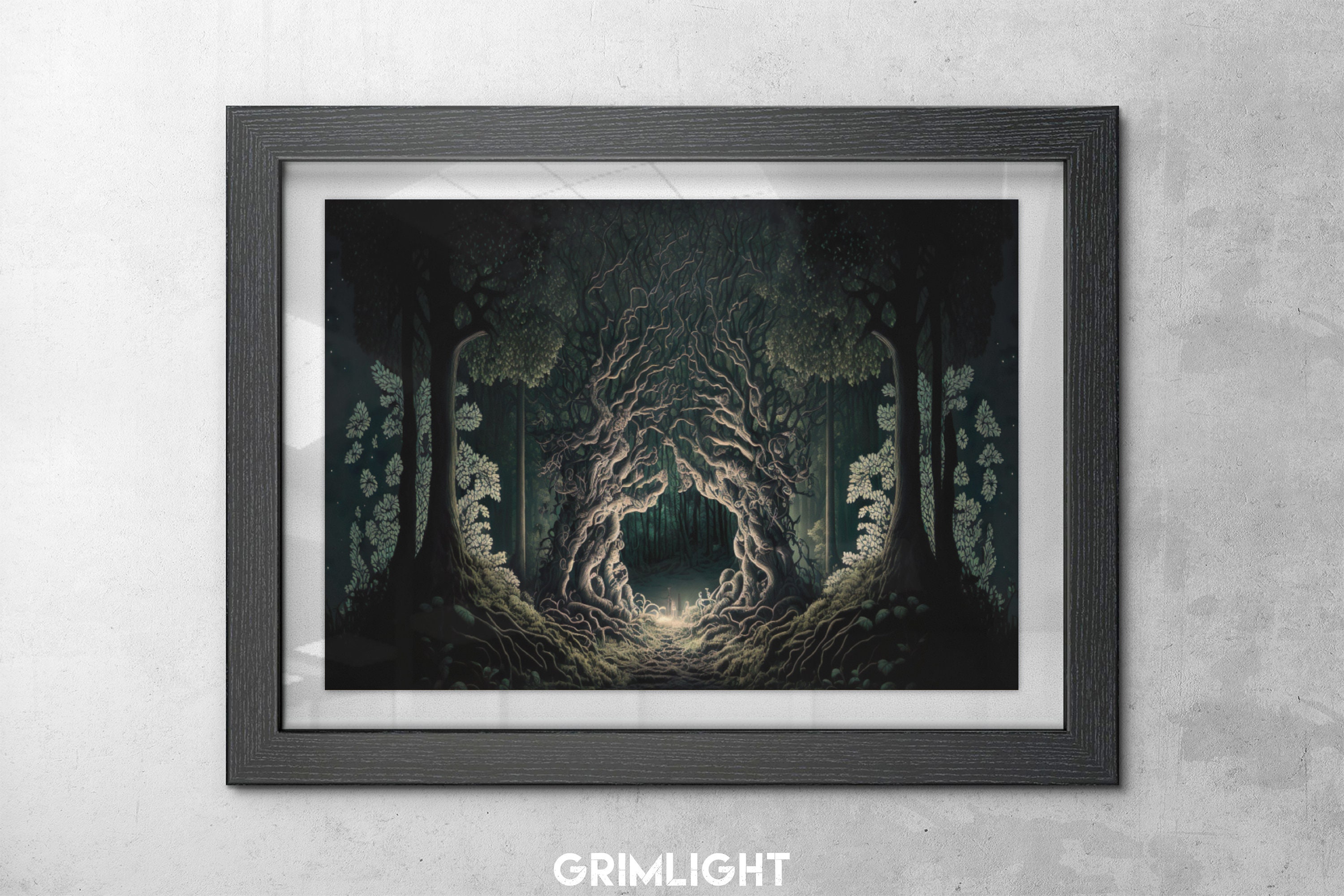 Enchanted Forest Gate Fantasy Landscape Wall Art Digital - Etsy Canada
