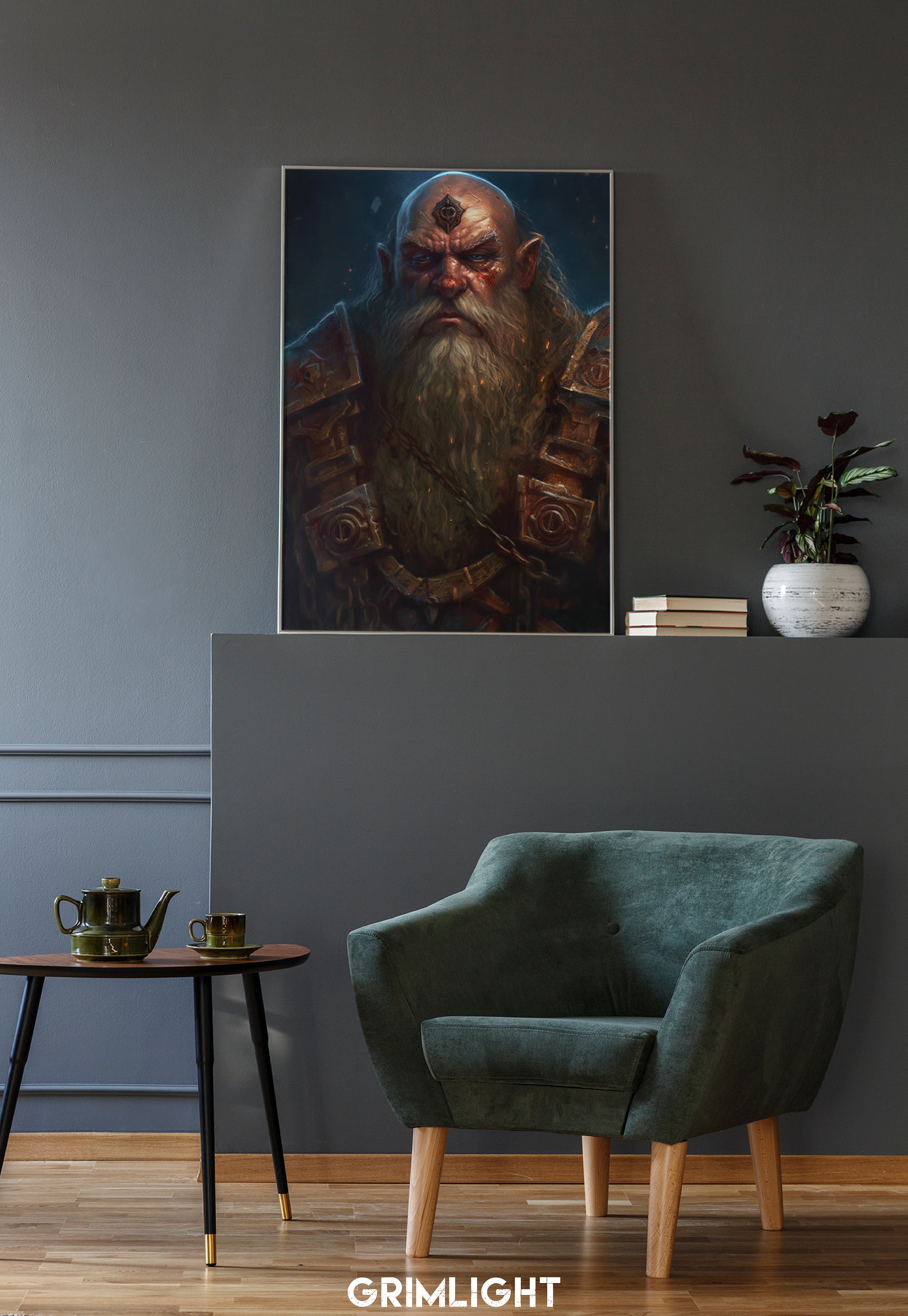 Dwarven Devotion Dwarf Cleric Art RPG Character Wall Decor Digital ...