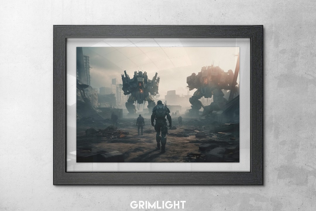 Battlefront 2250 Future War Art Sci-fi Mech Wall Decor Digital Print ...