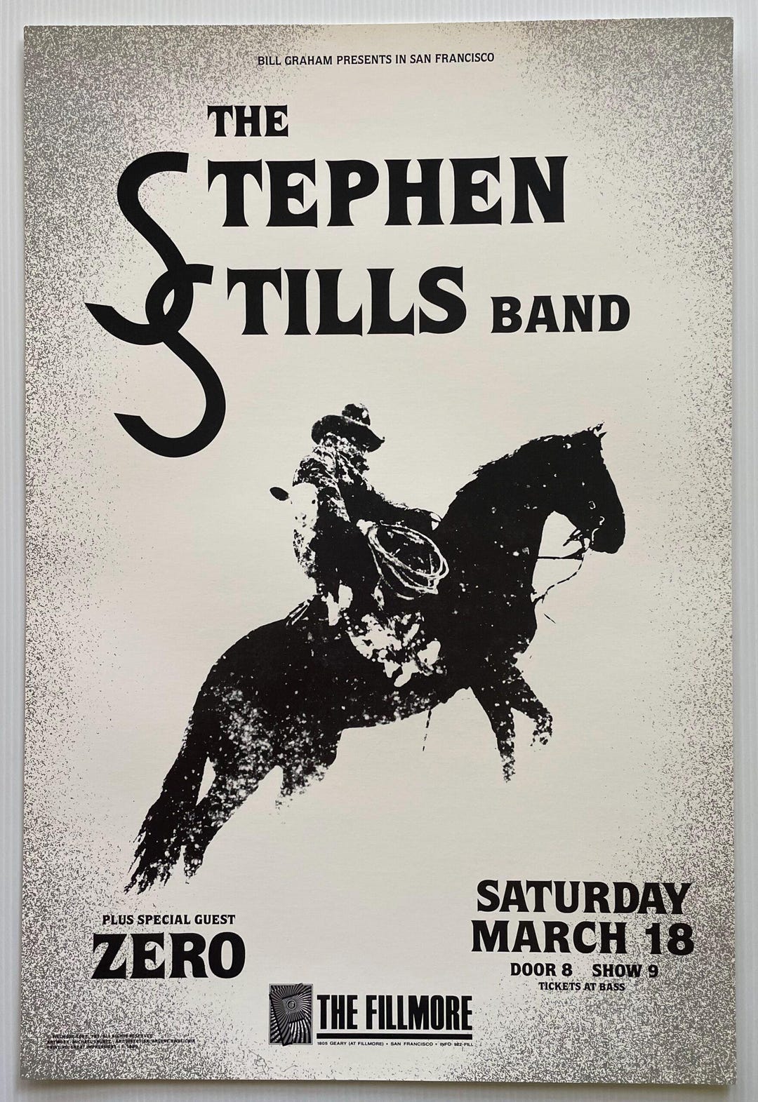 The Stephen Stills Band Concert Poster 1989 F-83 Fillmore - Etsy