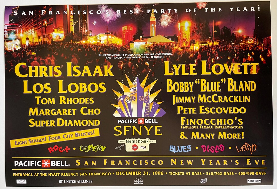 SFNYE Chris Isaak Concert Poster 1996 - Etsy