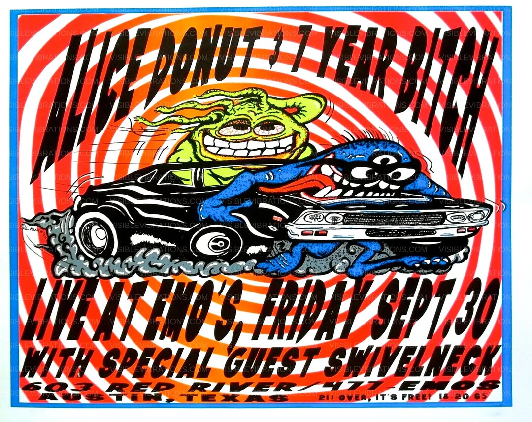 Alice Donut Concert Poster 1994 Austin - Etsy