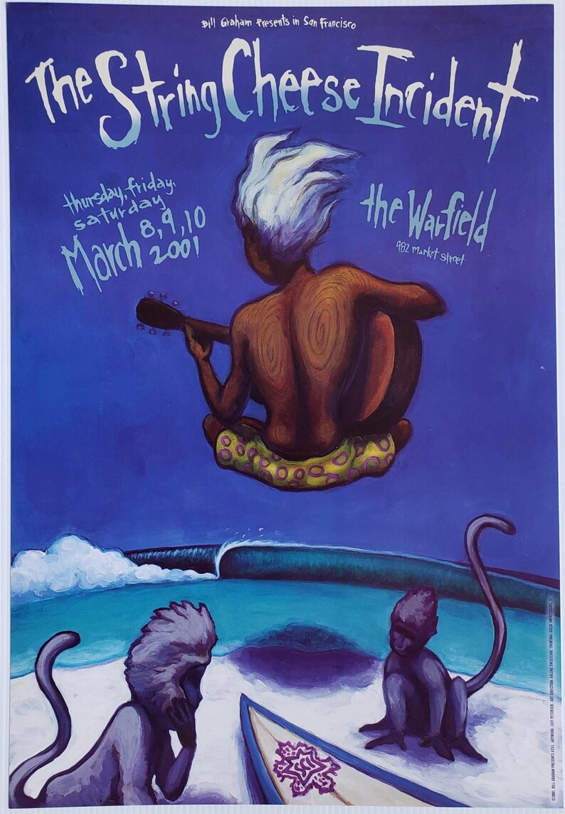 Póster del concierto "String Cheese Incident" (2001) BGP-255 Warfield ...