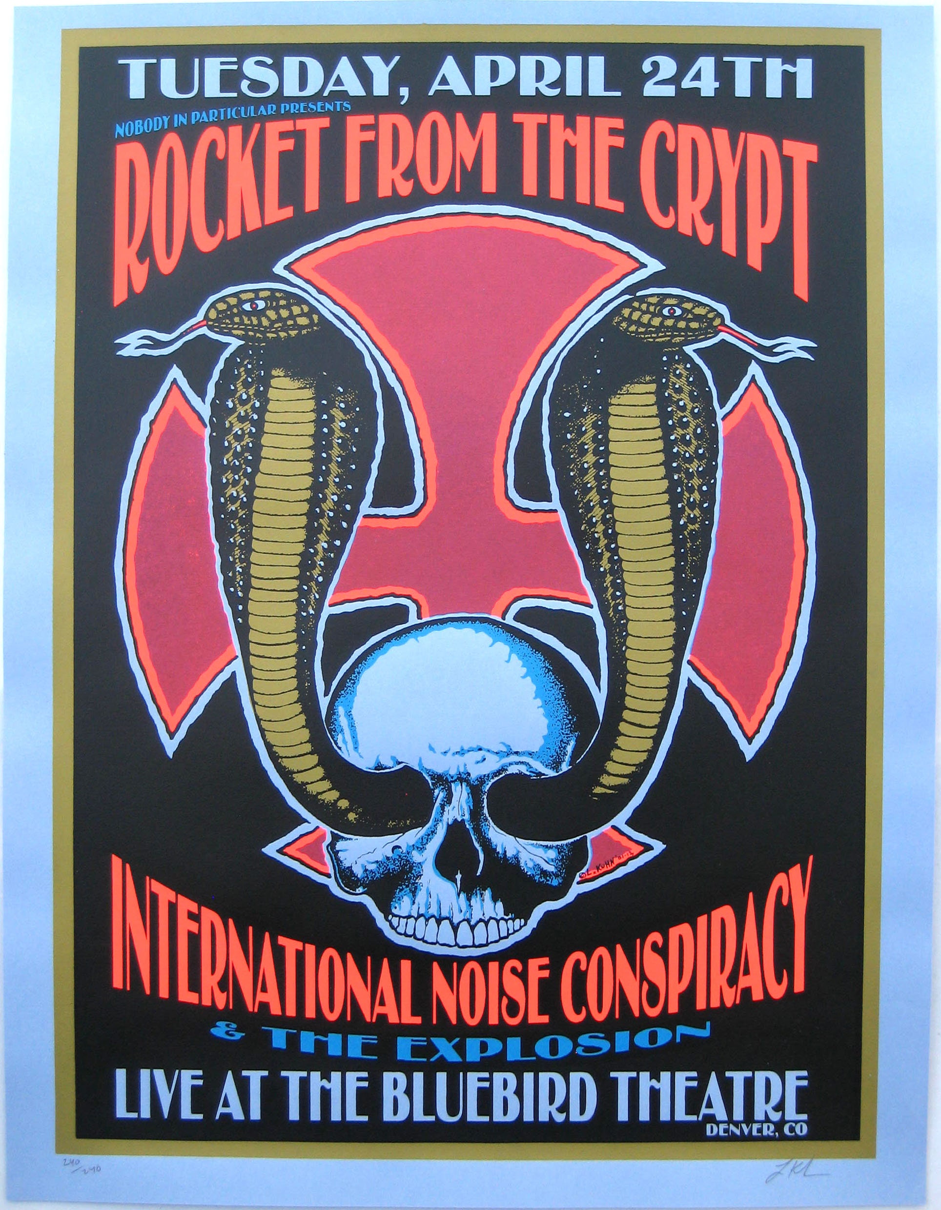 Rocket From the Crypt Poster W/ I.N.C. & the Explosion 2001 - Etsy