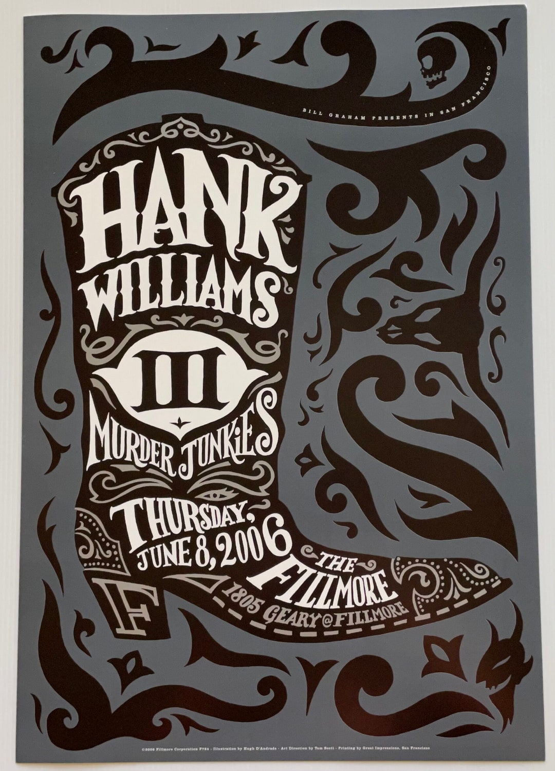 Hank Williams III Concert Poster 2006 F-784 Fillmore - Etsy