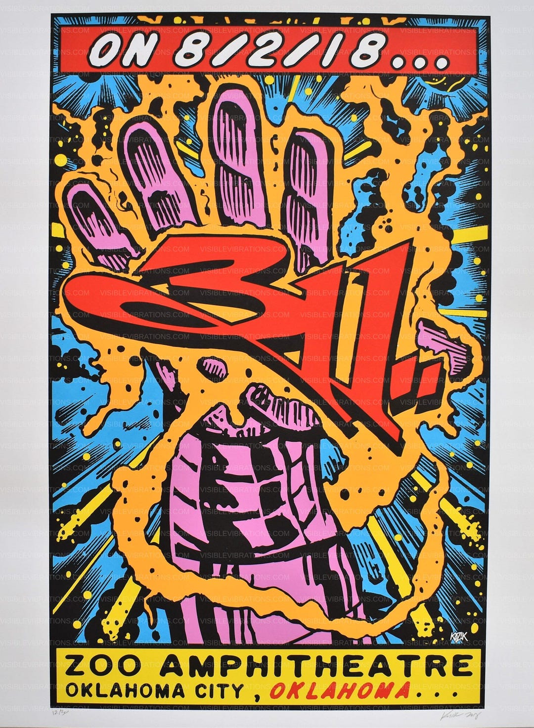 311 Concert Poster 2018 Frank Kozik White Edition - Etsy