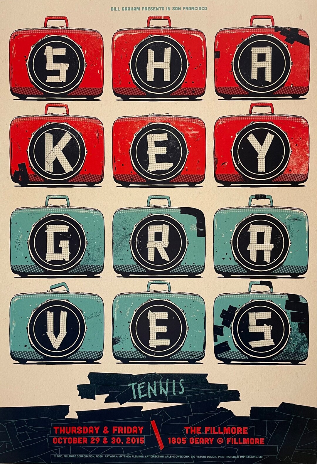 Skakey Graves Concert Poster 2015 F-1368 Fillmore - Etsy