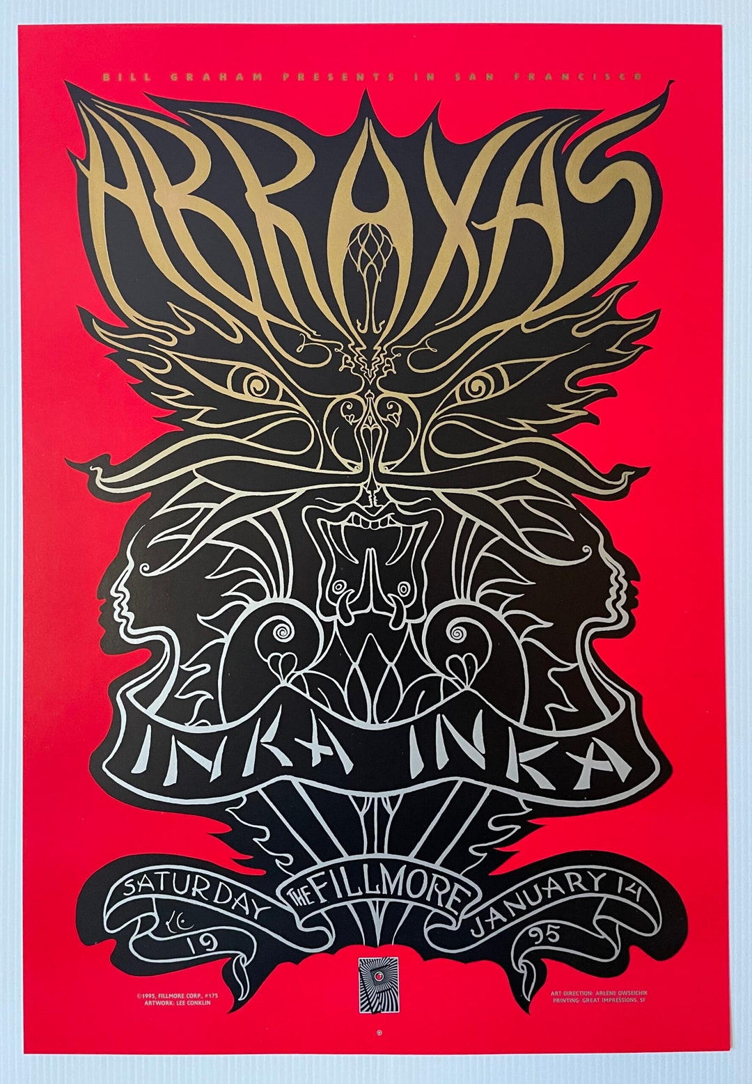 Abraxas Concert Poster 1995 F-175 Fillmore - Etsy