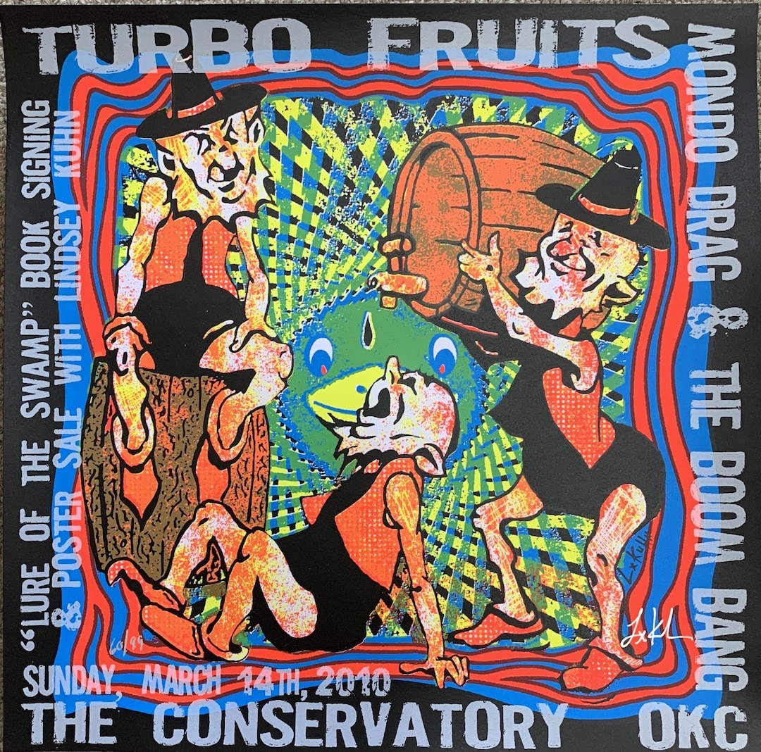 Turbo Fruits Poster Lindsey Kuhn Austin 2010 - Etsy