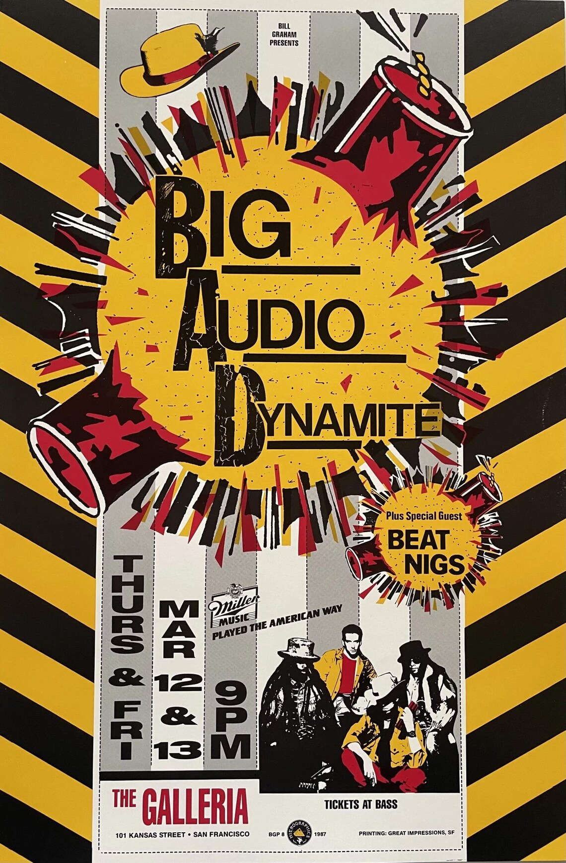 Big Audio Dynamite Concert Poster 1987 BGP-8 - Etsy