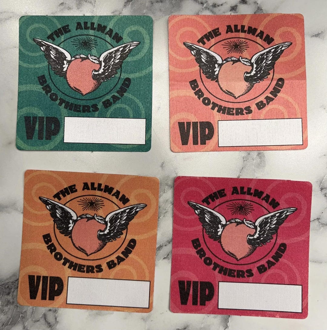 Allman Brothers Band Backstage Pass 2005 Flying Peach VIP Bundle - Etsy