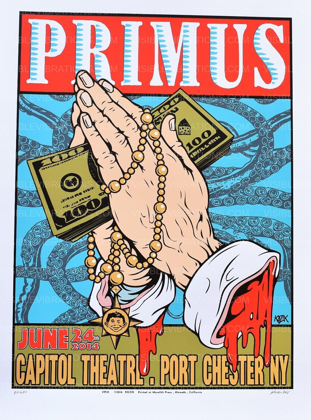 Primus Concert Poster Port Chester 2014 Frank Kozik Artist Proof - Etsy
