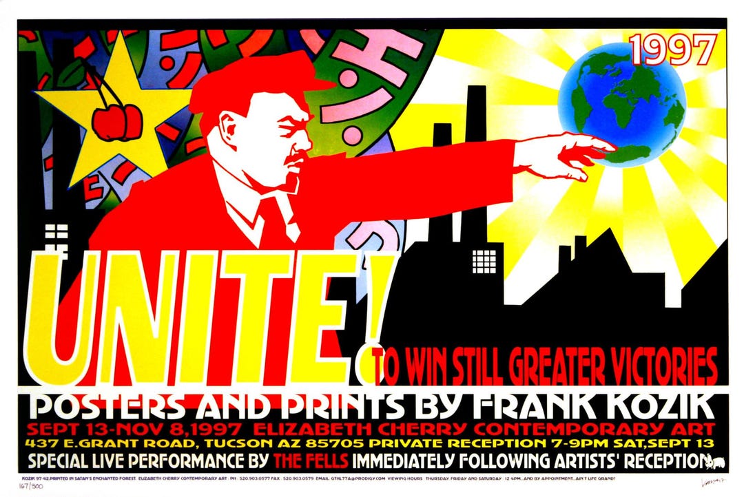 Frank Kozik Unite Poster 1997 Art Show Tucson - Etsy