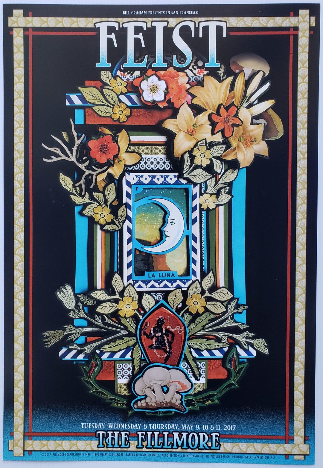 Feist Concert Poster 2017 F-1490 Vintage Fillmore Poster Print ...