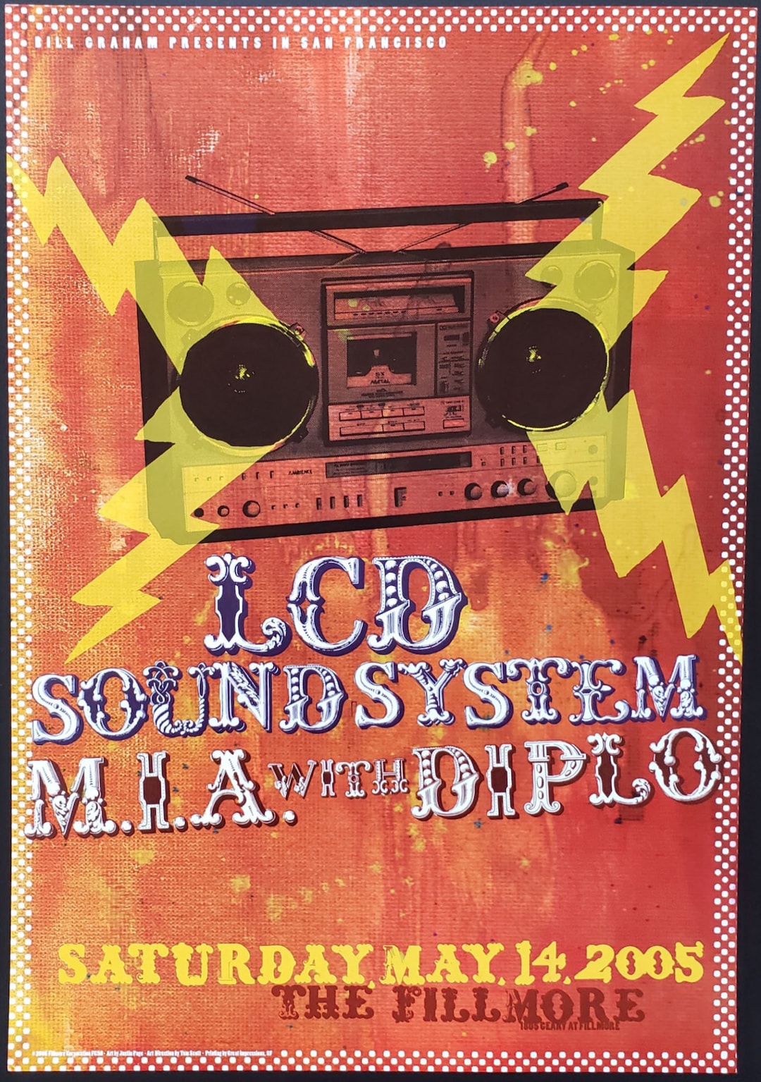 LCD Soundsystem Concert Poster 2005 F-690 Vintage Fillmore Poster Print ...