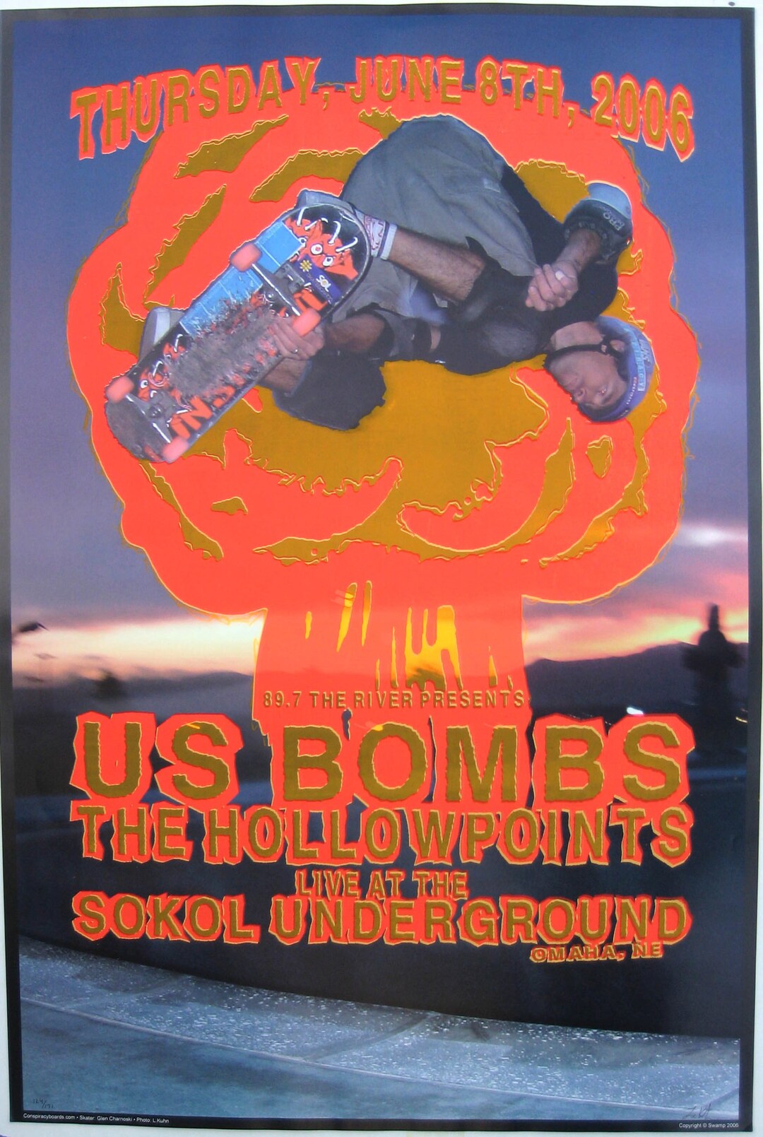 US Bombs Concert Poster Omaha 2006 Lindsey Kuhn Vintage Poster Print ...