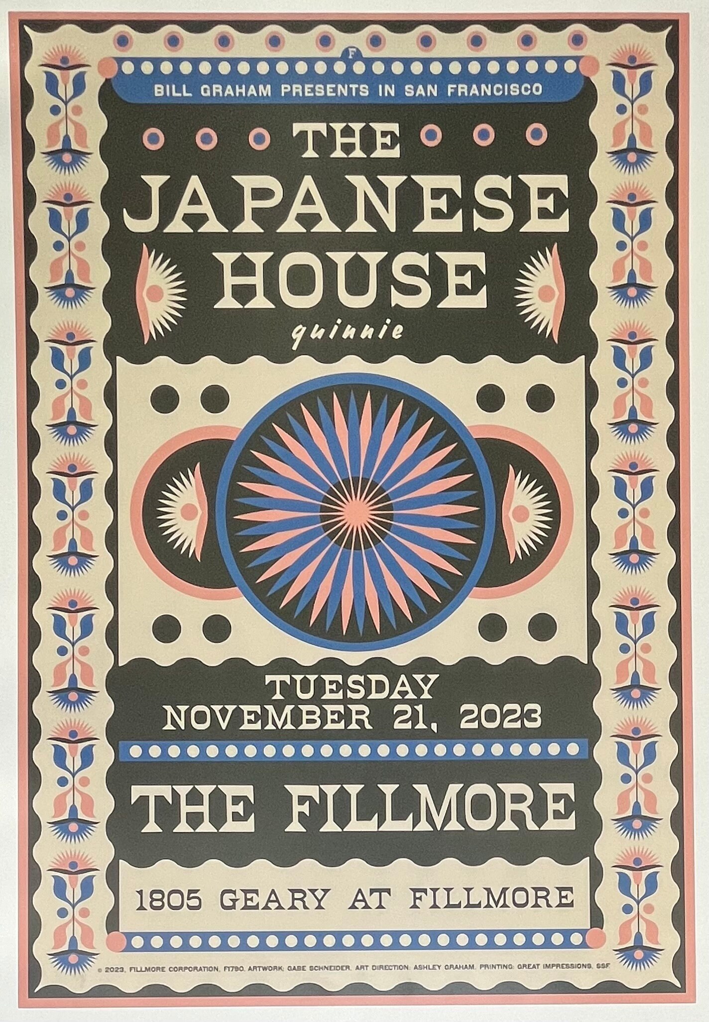 The Japanese House Concert Poster 2023 F-1790 Vintage Fillmore Poster ...