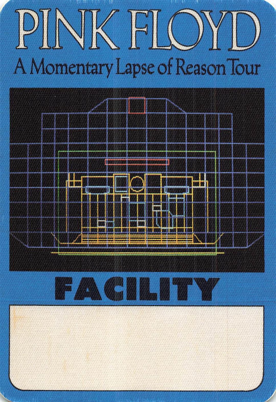 Pink Floyd Backstage Pass 1987-1990 Blue Facility Cloth Variant - Etsy