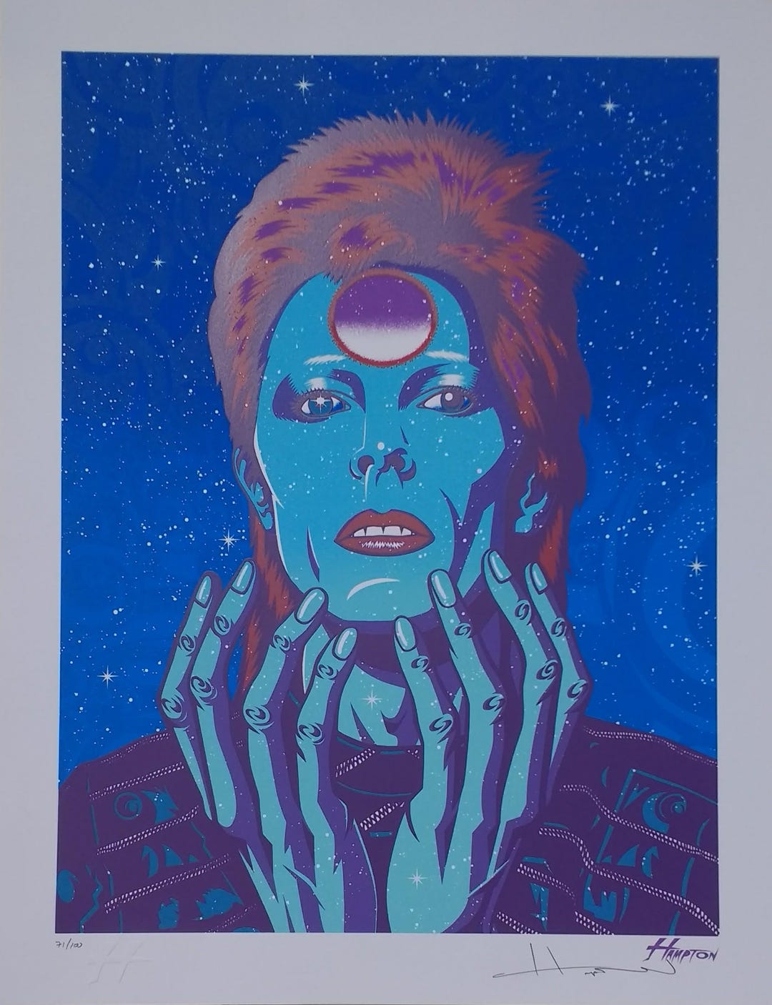 David Bowie 'starman Waiting in the Sky' Justin Hampton Art Print - Etsy