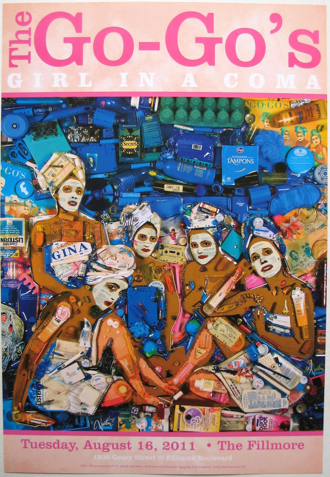 The Go-go's Concert Poster 2011 F-1112 Vintage Fillmore Poster Print ...