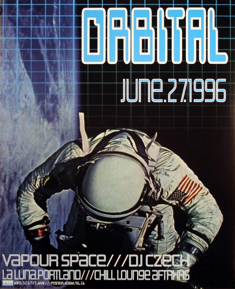 Orbital Concert Poster Portland 1996 Frank Kozik - Etsy