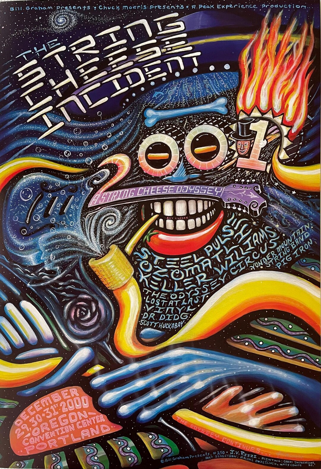 The String Cheese Incident Concert Poster 2000 BGP-250 Warfield - Etsy