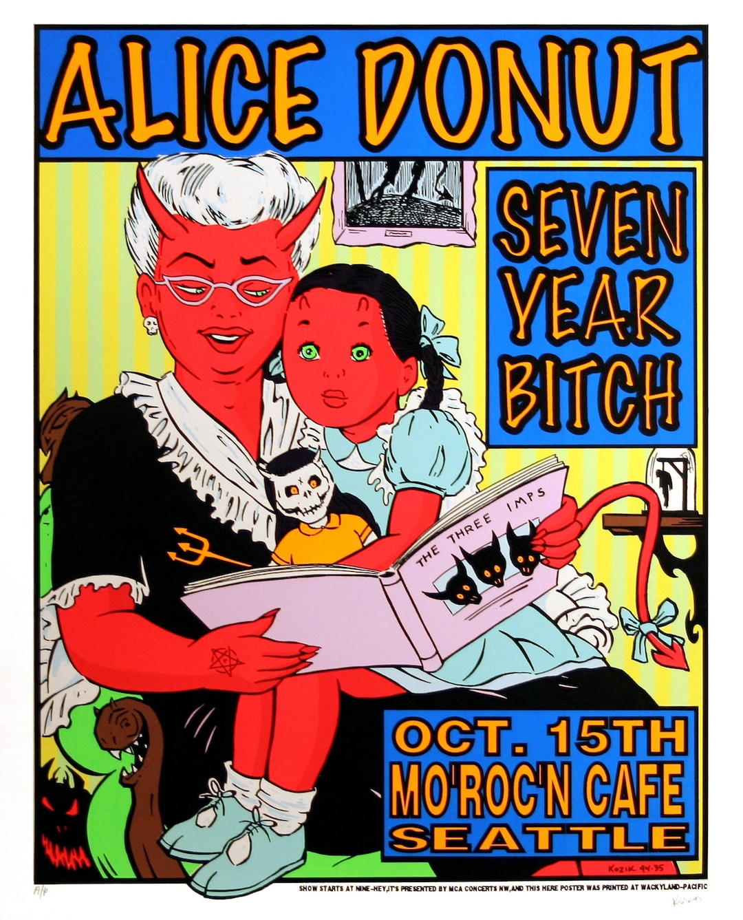 Alice Donut Concert Poster 1994 A/P Kozik Seattle Vintage Poster Print ...